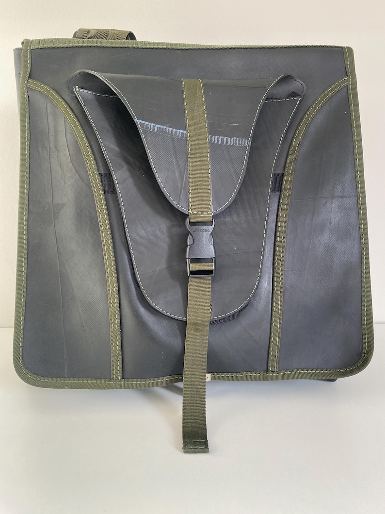 Recycled Tire Tube ,shoulder Bag Laptop and Macbook, Handmade Vegan ...
