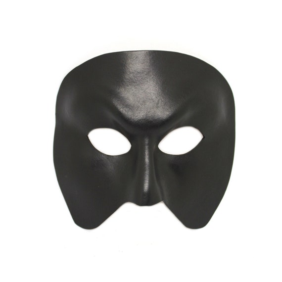 Handmade Black Leather Full Face Phantom of the Opera Mask - Etsy