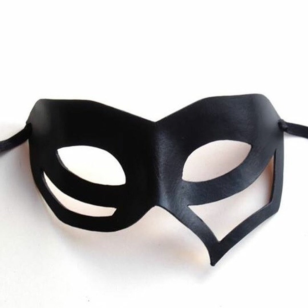 SALE * Unusual Phantom One Sided Mask, Unisex Design, Handmade Black ...