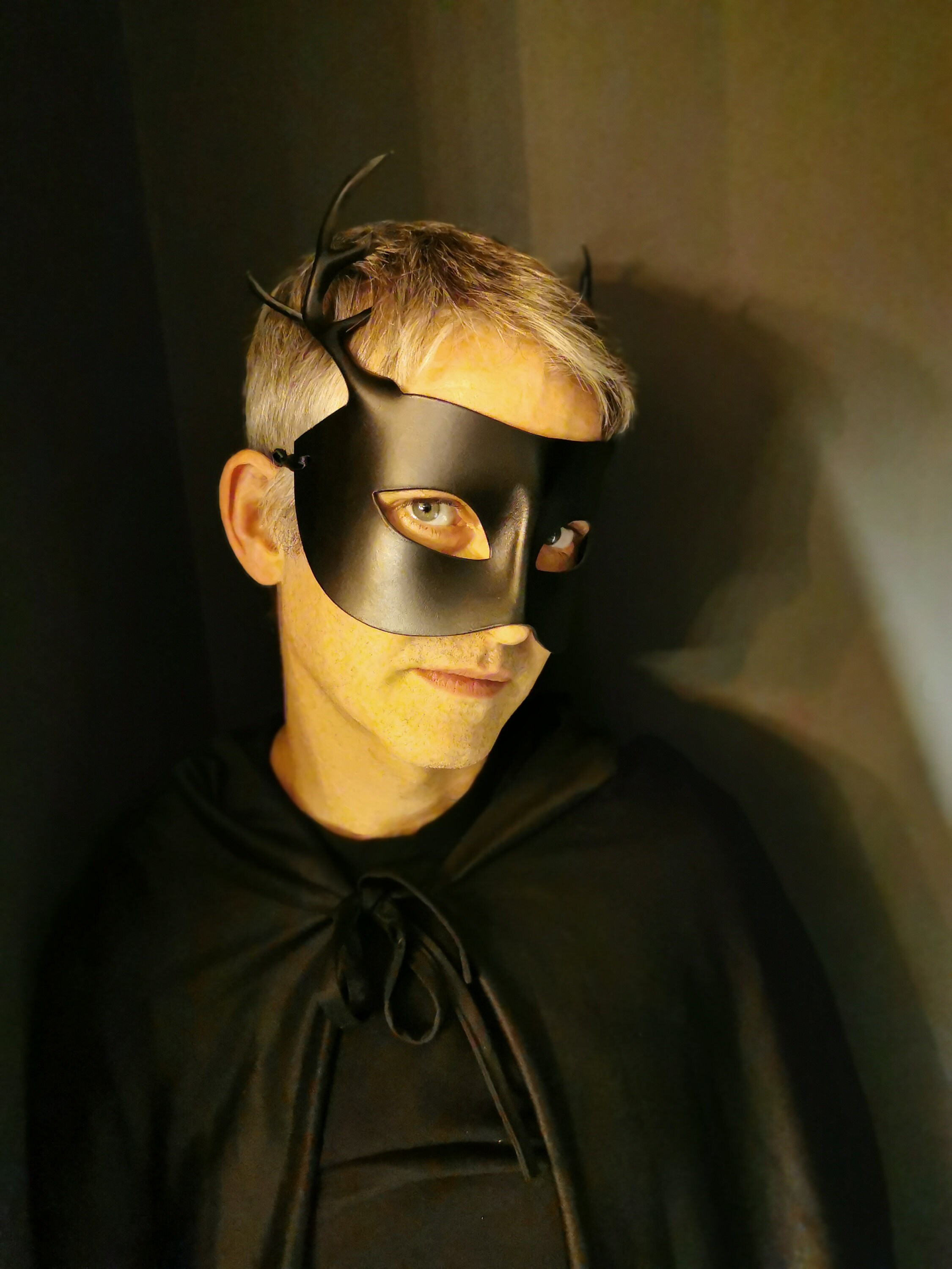 Leather STAG Mask Black Short Horned Stag Mask Fetish - Etsy