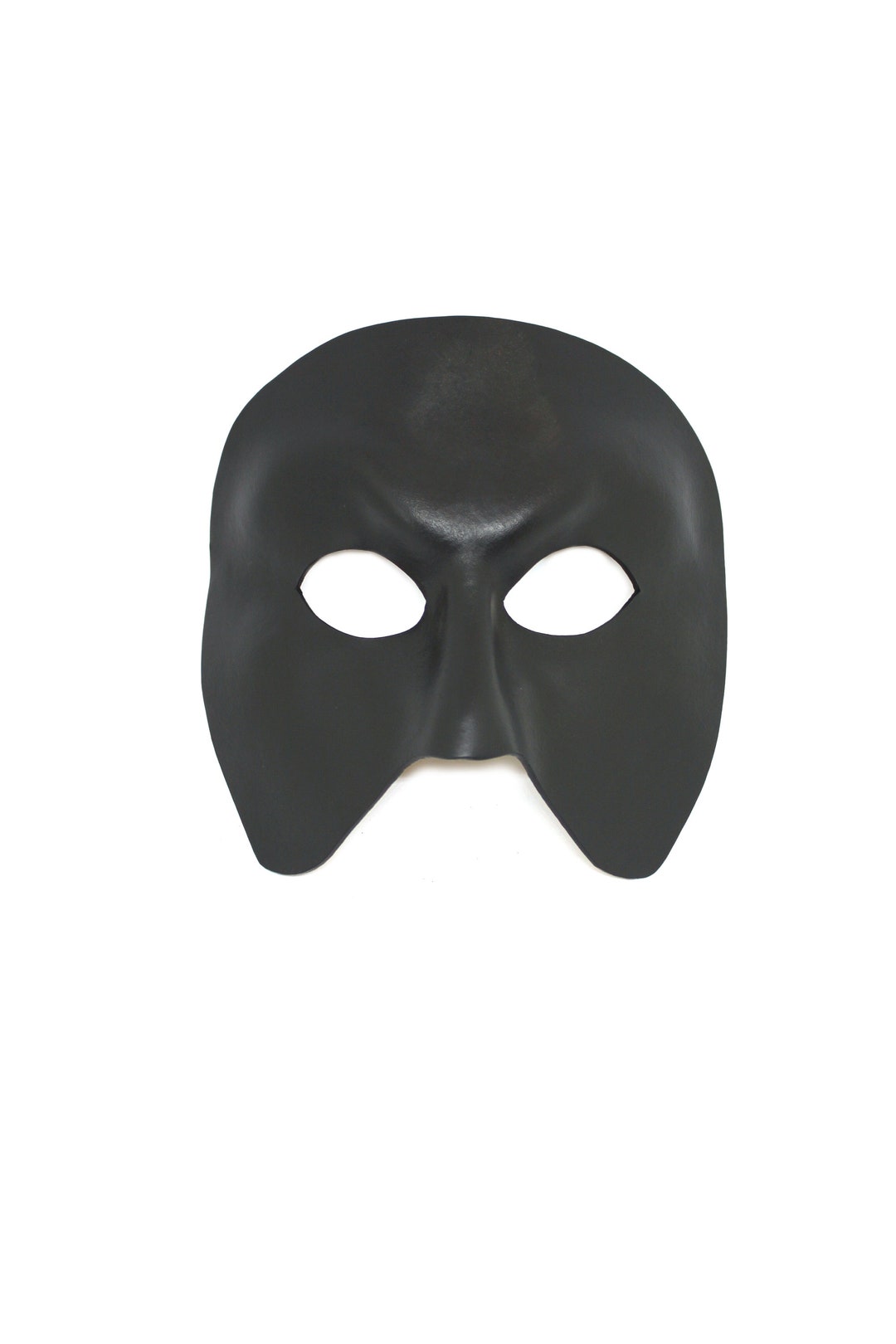 Handmade Black Leather Full Face Phantom of the Opera Mask, Fetish ...