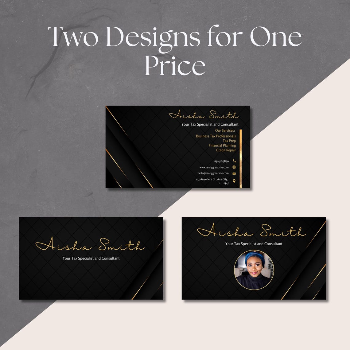 DIY Tax Business Card, Tax Prep Business Card, Tax Refund Business Card ...