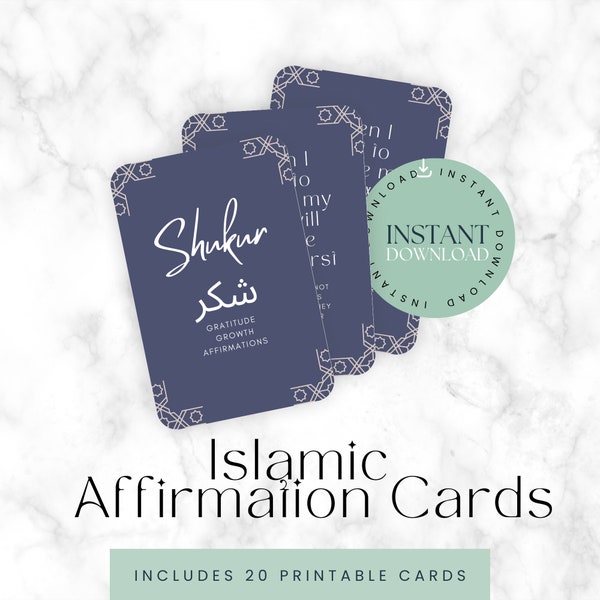 Islamic Affirmation Cards - Etsy