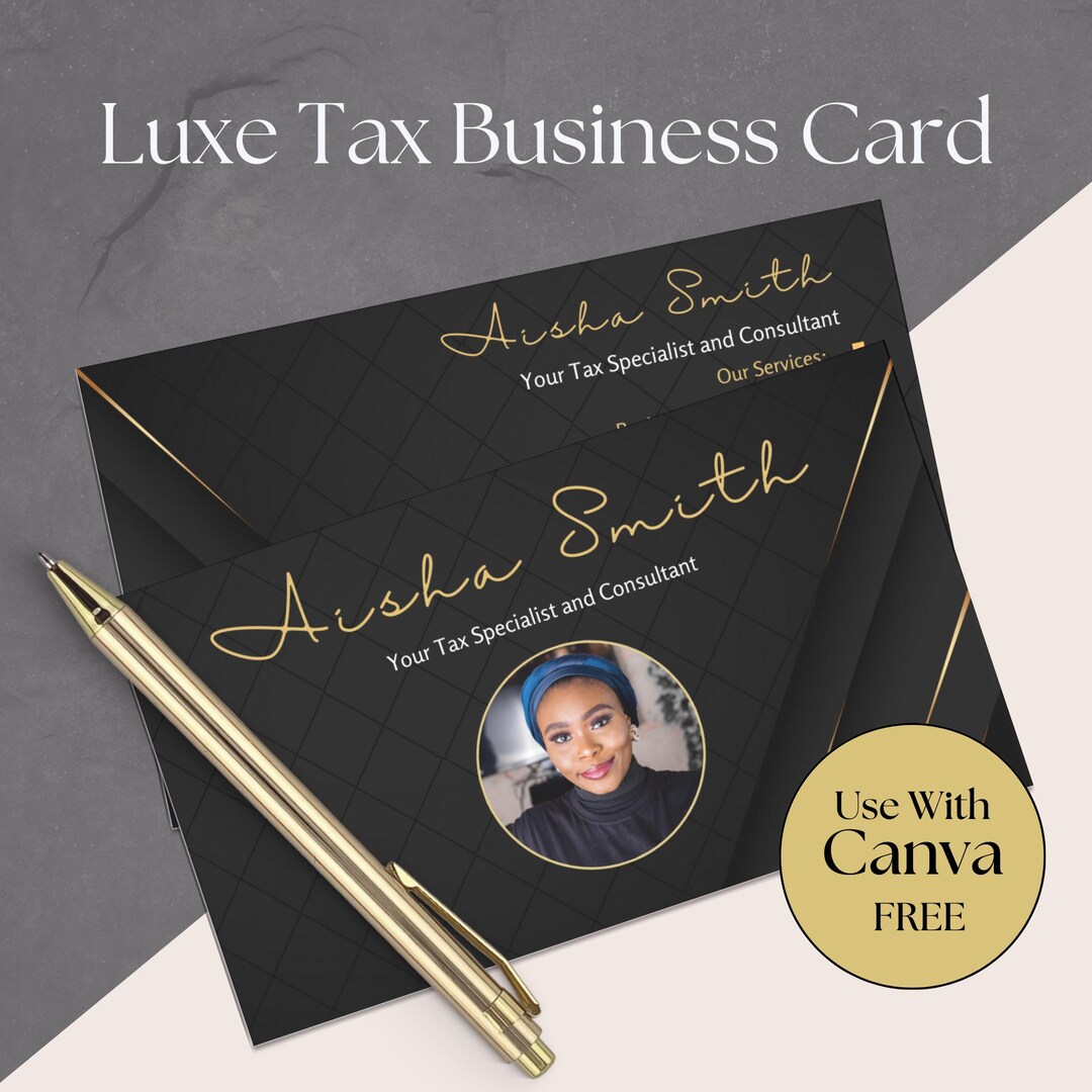 DIY Tax Business Card, Tax Prep Business Card, Tax Refund Business Card ...