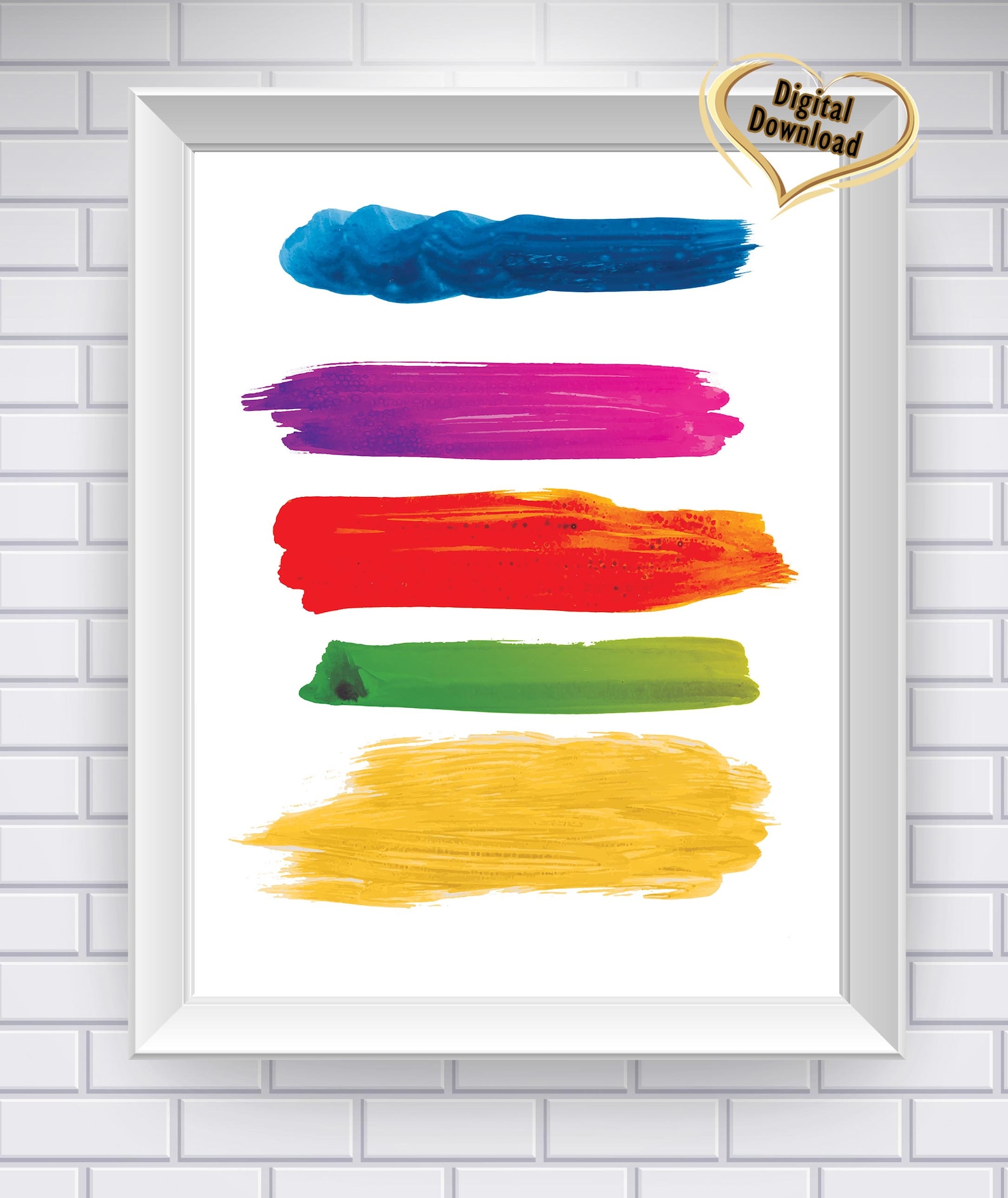 Color Strokes Art Print * Inspirational Print * Downloadable Art ...