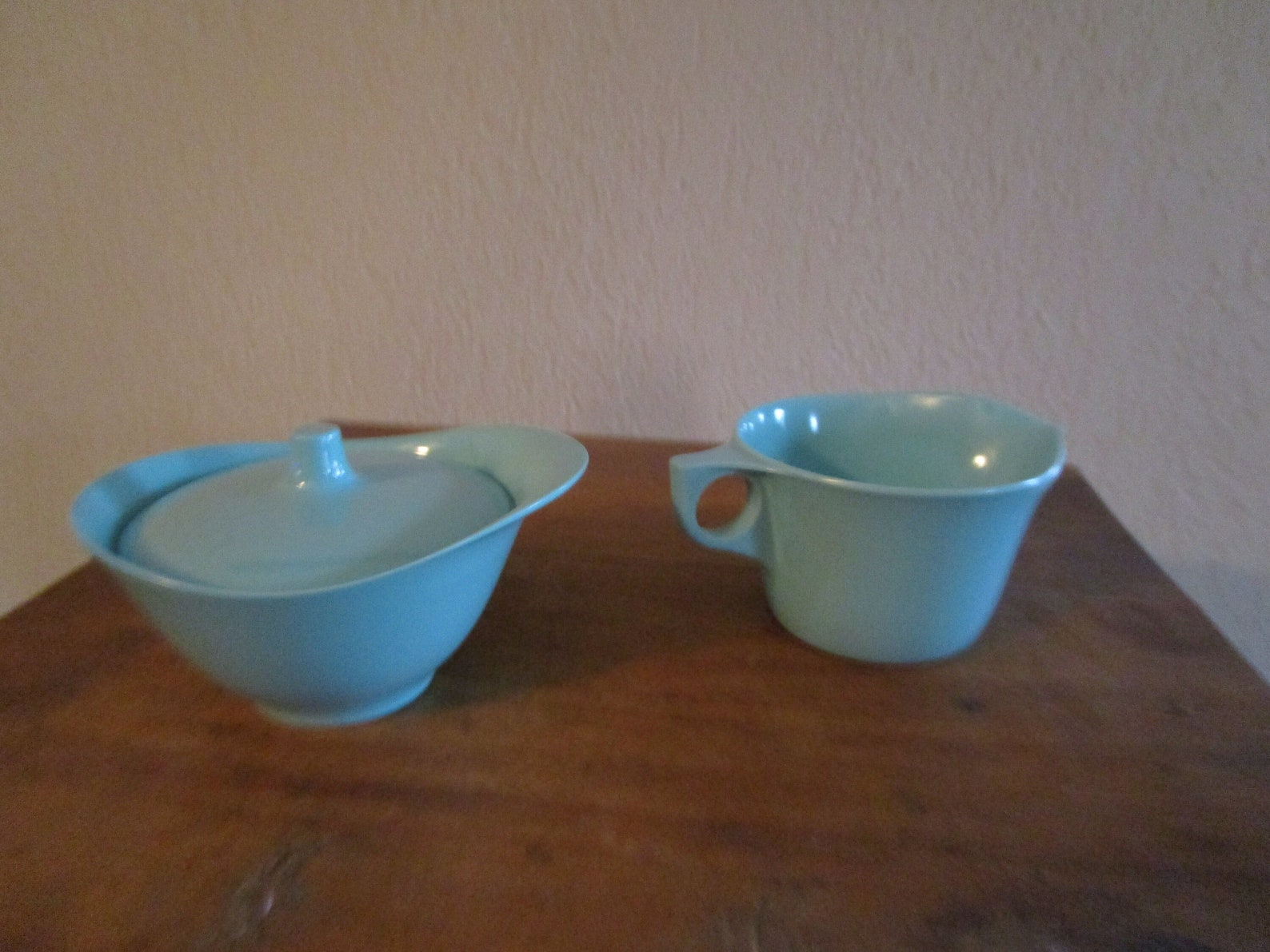 Texas Ware Turquoise Creamer and Sugar - Etsy