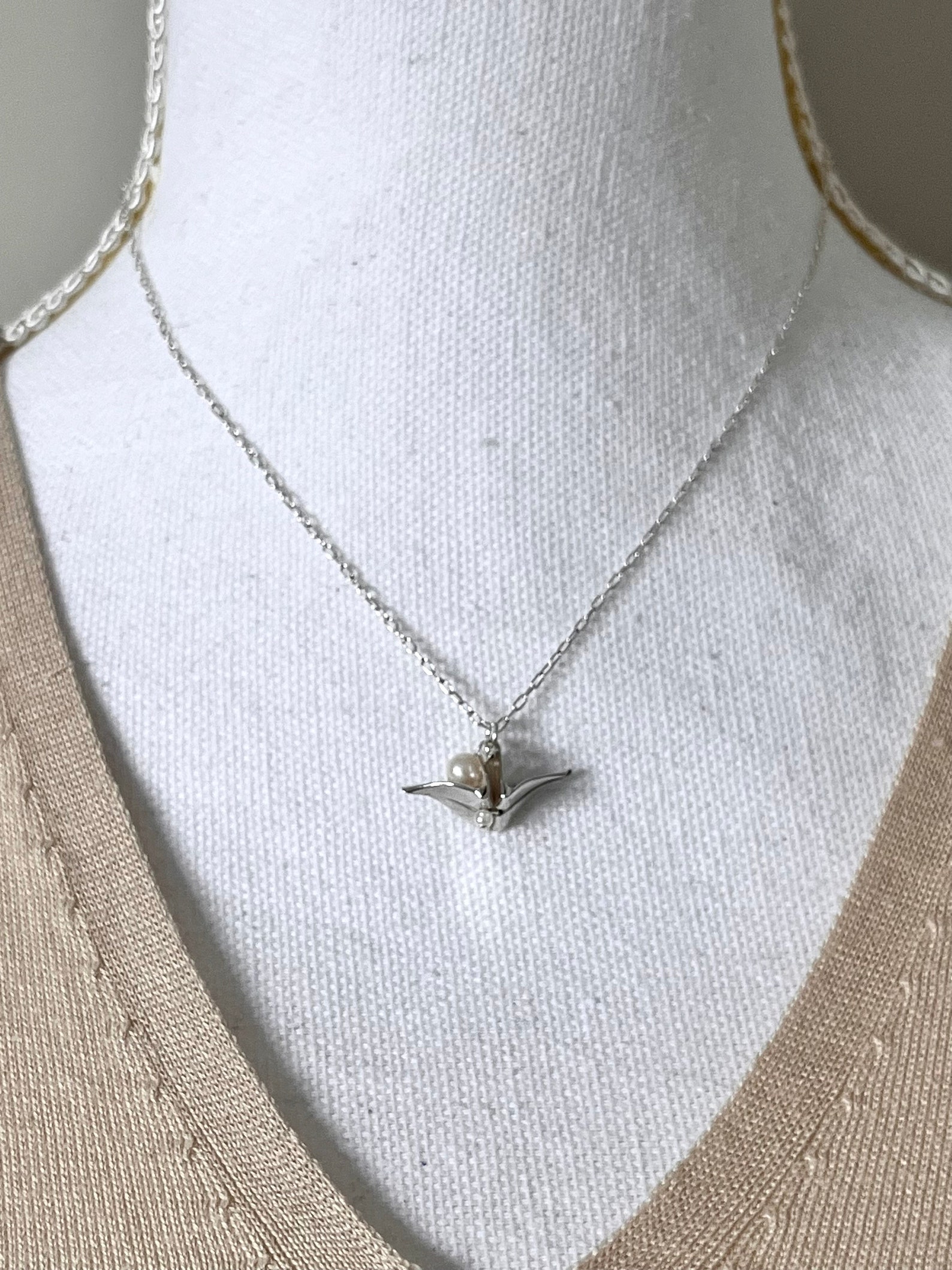 Pure Silver Crane Necklace Jewelry Pendant for You Women Gift - Etsy