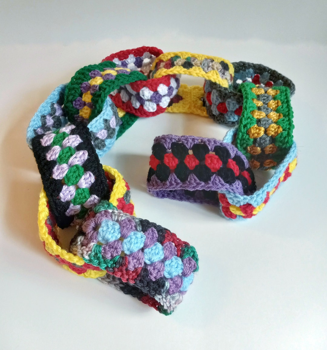 Crochet Granny Chain, Crochet Rustic Wall Decor, Crochet Autumn ...