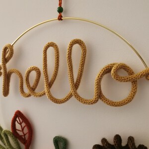 Knitted Wire Autumn Wreath Decor - Etsy