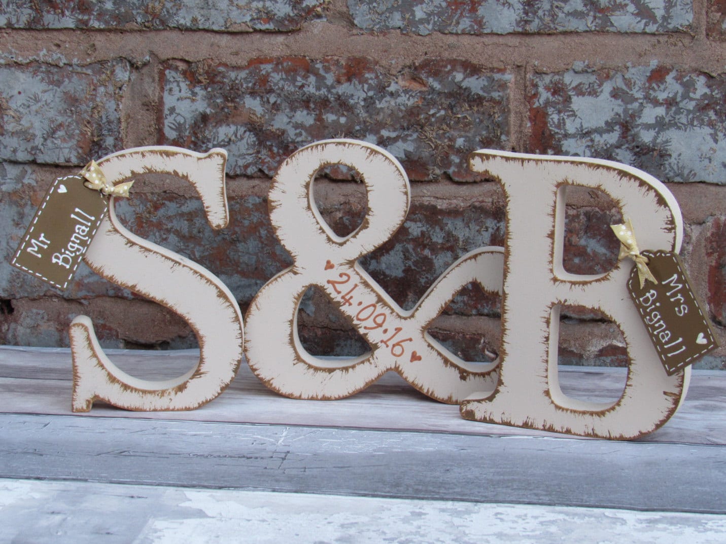 Personalised Wedding Gift, Mr & Mrs Sign, Freestanding Letters ...