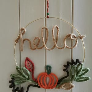 Knitted Wire Autumn Wreath Decor - Etsy