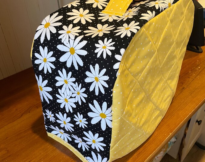 White Daisies Print Quilted Sewing Machine Cover - Etsy
