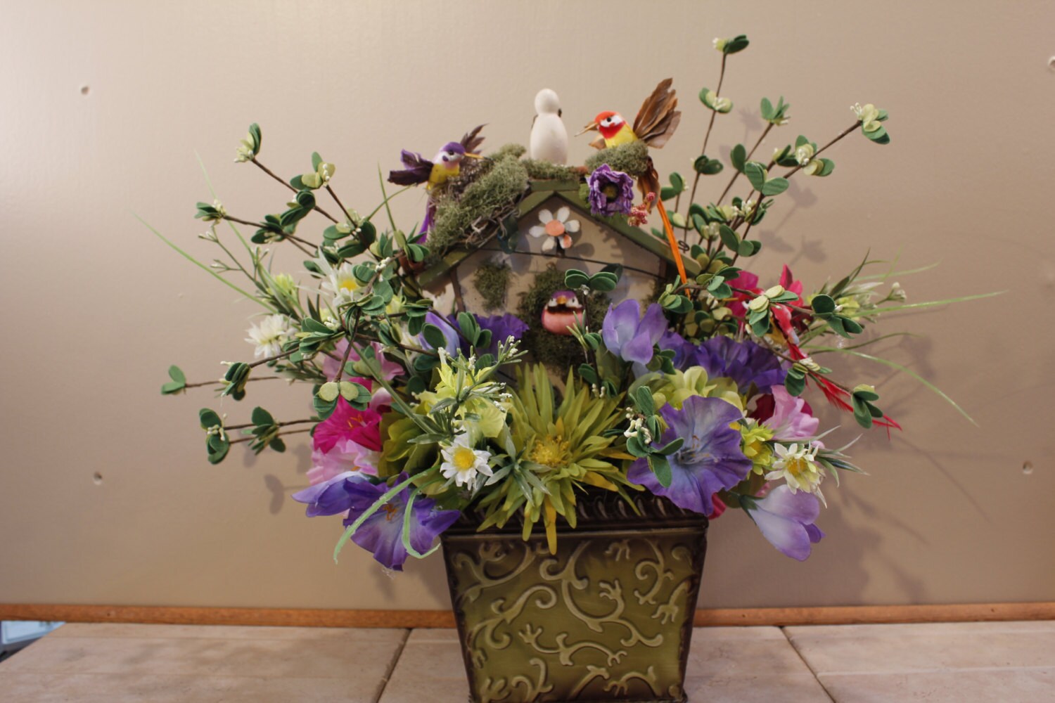 5 Hummingbird Haven Birdhouse With Hummingbird Nest item 256 - Etsy