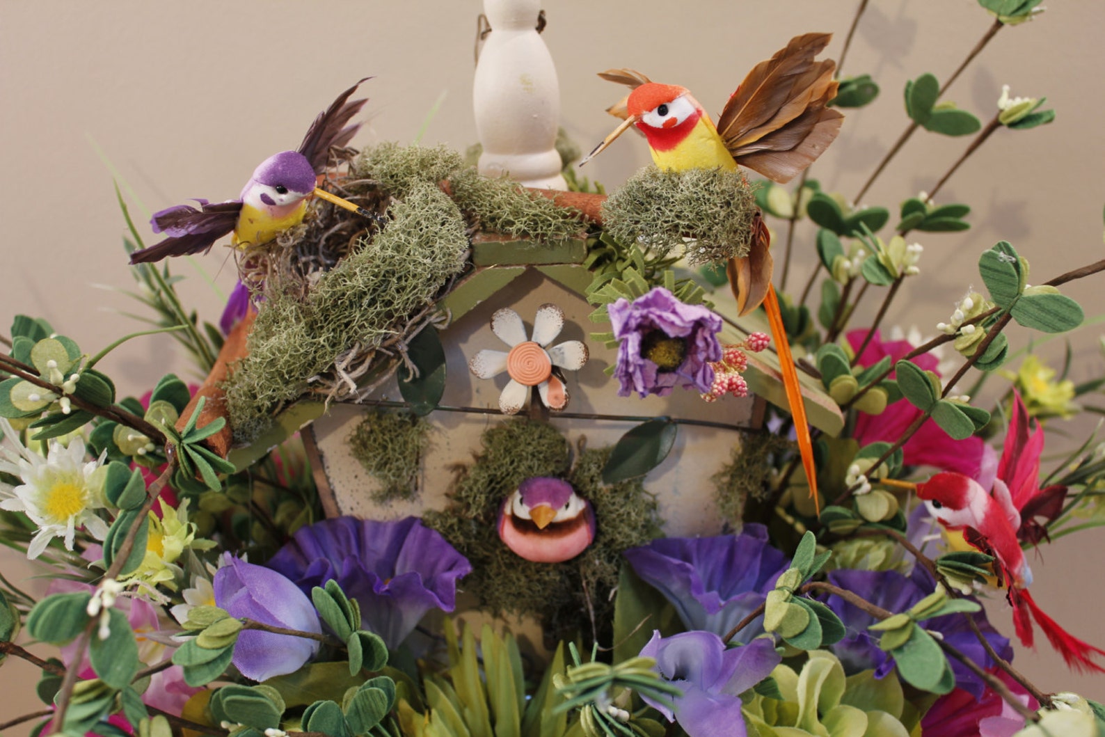 5 Hummingbird Haven Birdhouse With Hummingbird Nest item 256 - Etsy