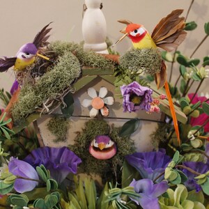 5 Hummingbird Haven Birdhouse With Hummingbird Nest item 256 - Etsy