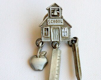 Schoolhouse Pin - Etsy