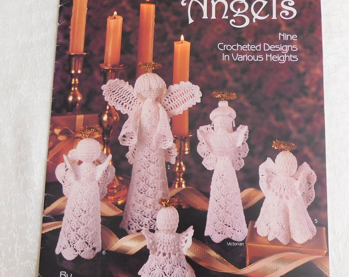 Crochet Angel Patterns, Nine Designs, Leisure Arts 907, Crocheted ...