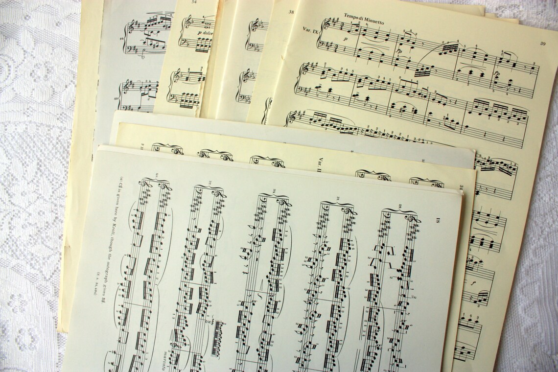 20 Vintage Music Pages Music Sheets Vintage Music Paper | Etsy