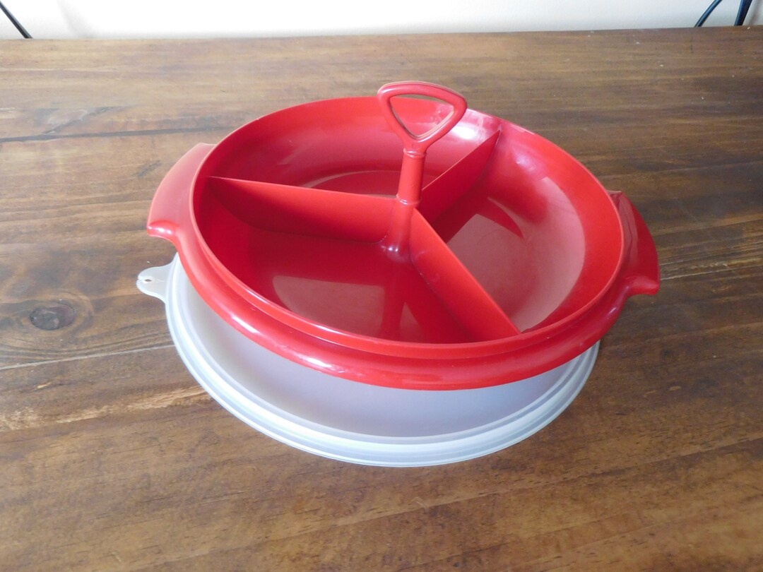 Vintage Tupperware Suzette, Tupperware Divided Dish, Divided Condiment ...