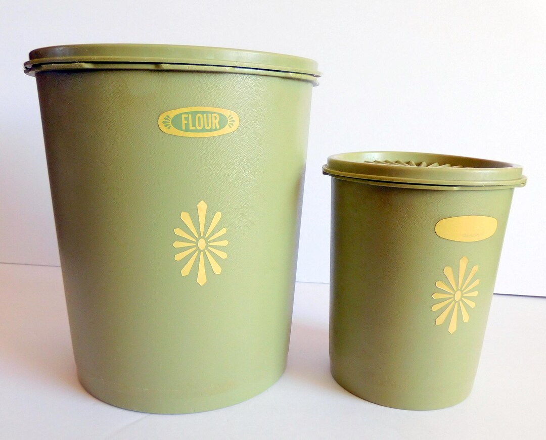 Green Tupperware Canister Set, Tupperware Cannister, Tupperware 811 ...