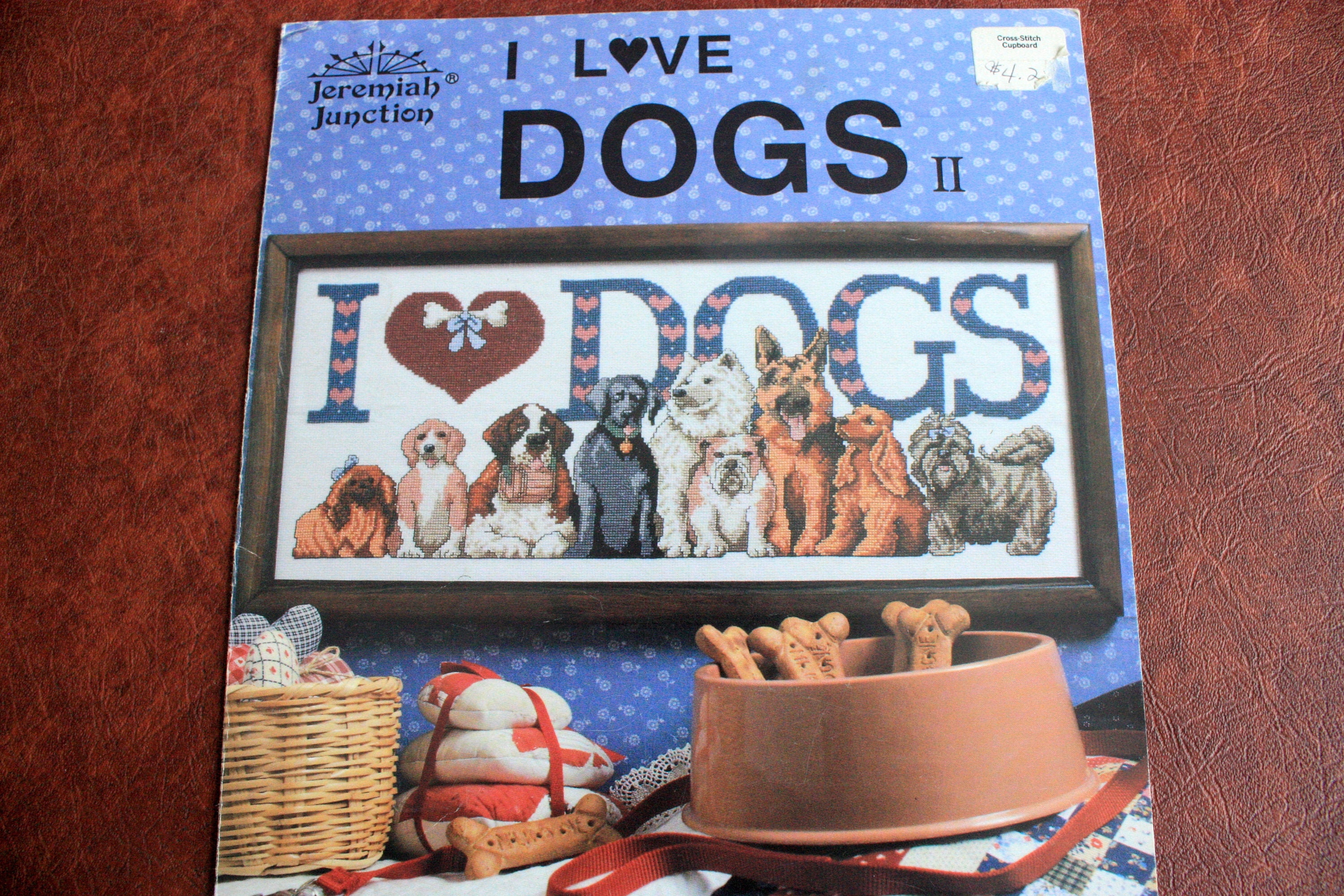 Sewing & Needlecraft Needlepoint Jeremiah Juntion I LOVE DOGS Cross ...