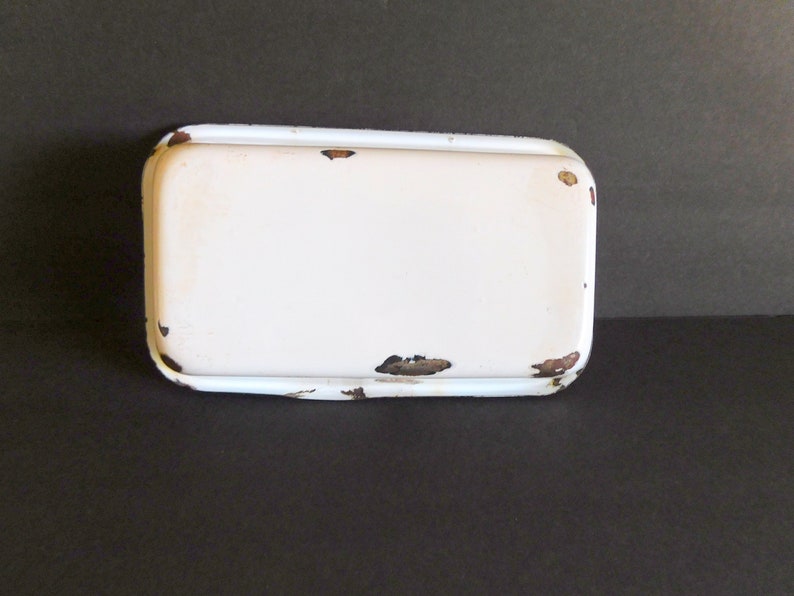 Vintage Small White Enamel Dish, Laboratory Enamel Dish, Hospital ...