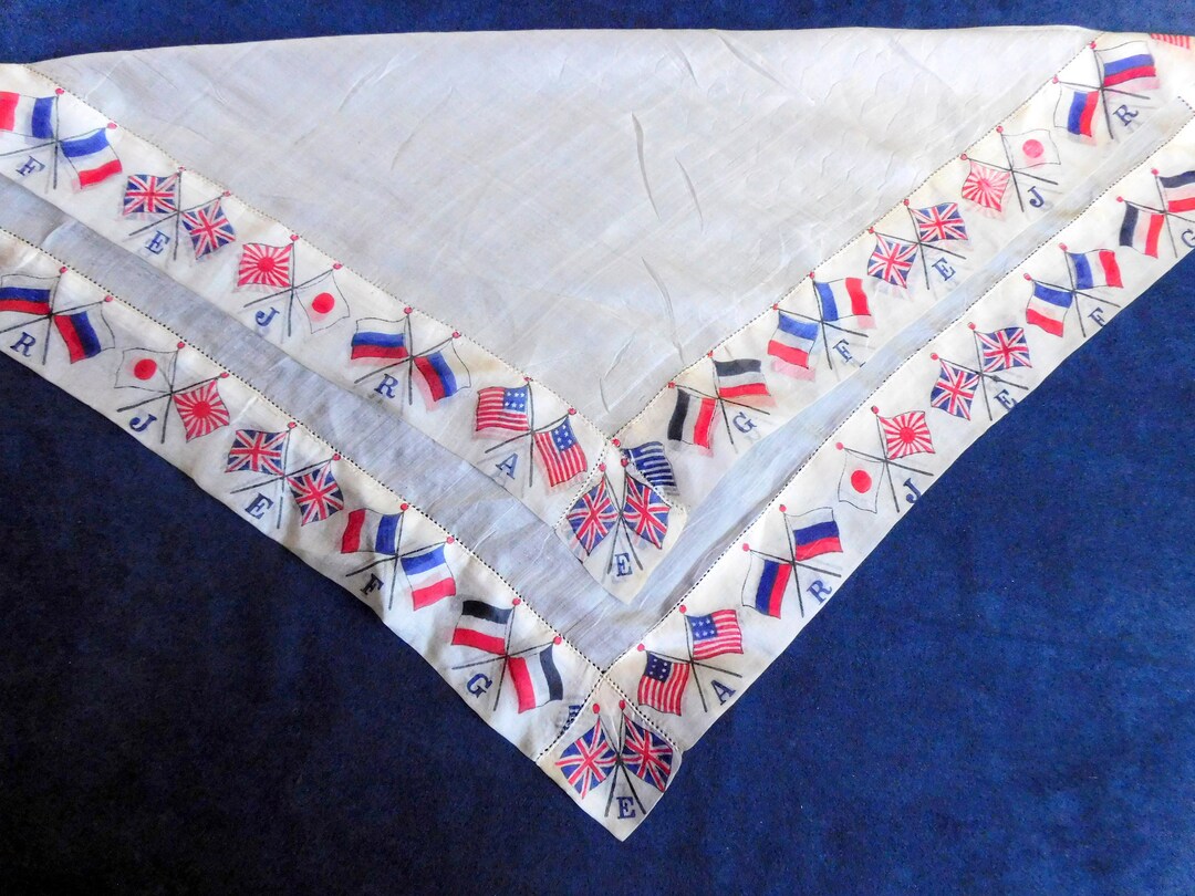 Vintage Flag Handkerchief, Flag Scarf, Country Hanky, Country Scarf ...