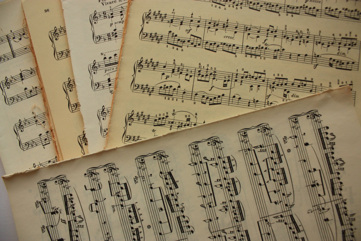 20 Vintage Music Pages Music Sheets Vintage Music Paper - Etsy
