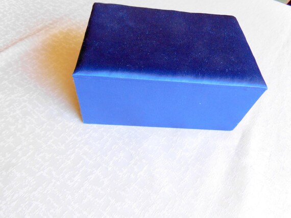 Royal Blue Satin Jewellery Box, Satin Jewelry Box, Bl… - Gem