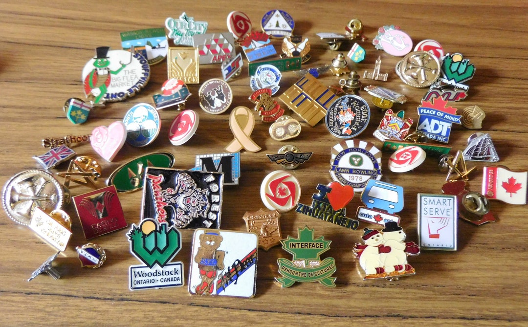 Mystery Pack of Vintage Lapel Pins, Lapel Pins Lot, Grab Bag of Pins ...