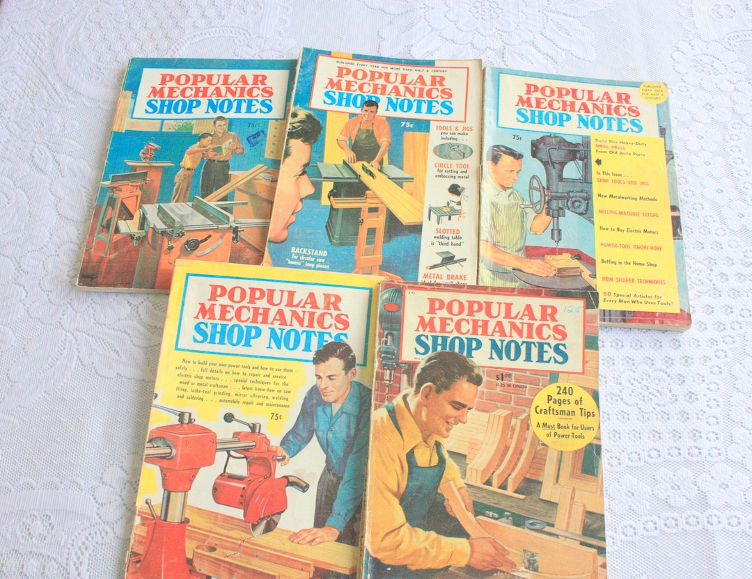 Vintage 1950's Popular Mechanics, 1950's Popular Mechanics Shop Notes ...