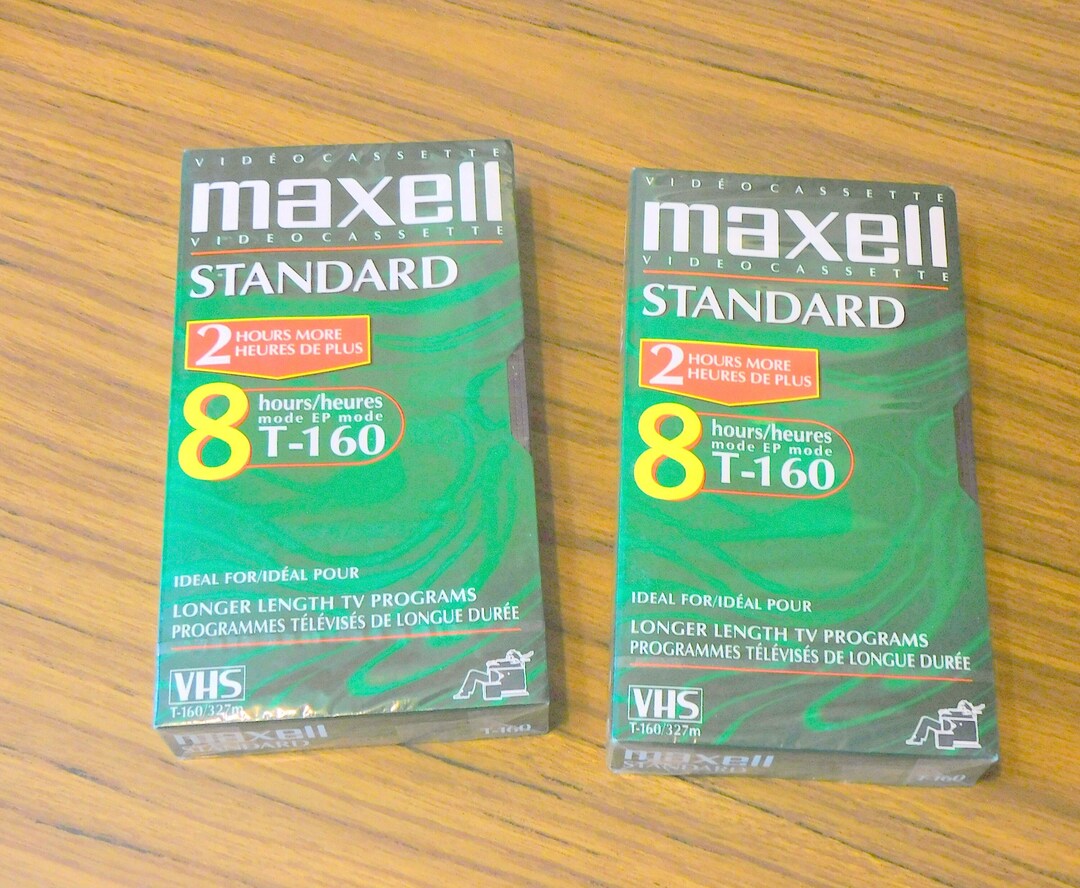 Unopened Maxwell VHS Tape, Maxwell Video Cassette 8 Hours T -160 - Etsy