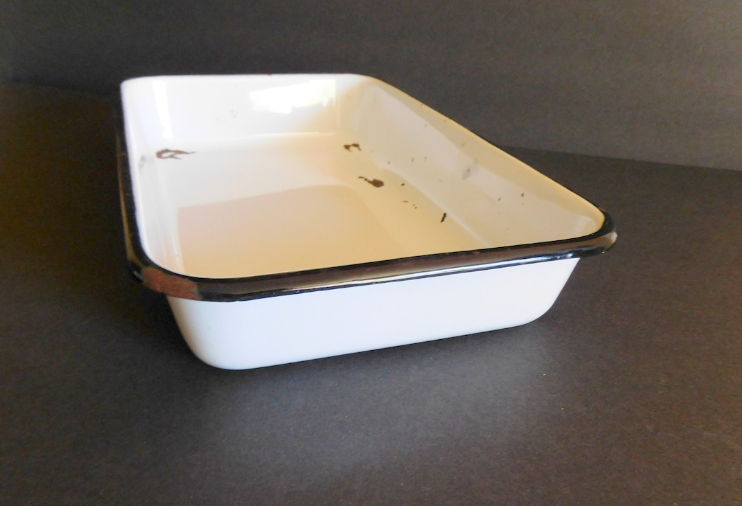 Vintage White Enamel Dish, Laboratory Enamel Dish, Hospital Enamel Dish ...