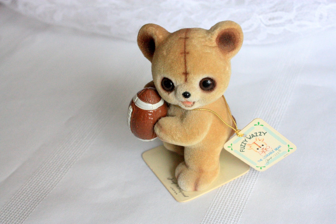 Josef Original Fuzzy Wazzy Bear Figure, Fuzzy Wazzy Flocked Bear With ...