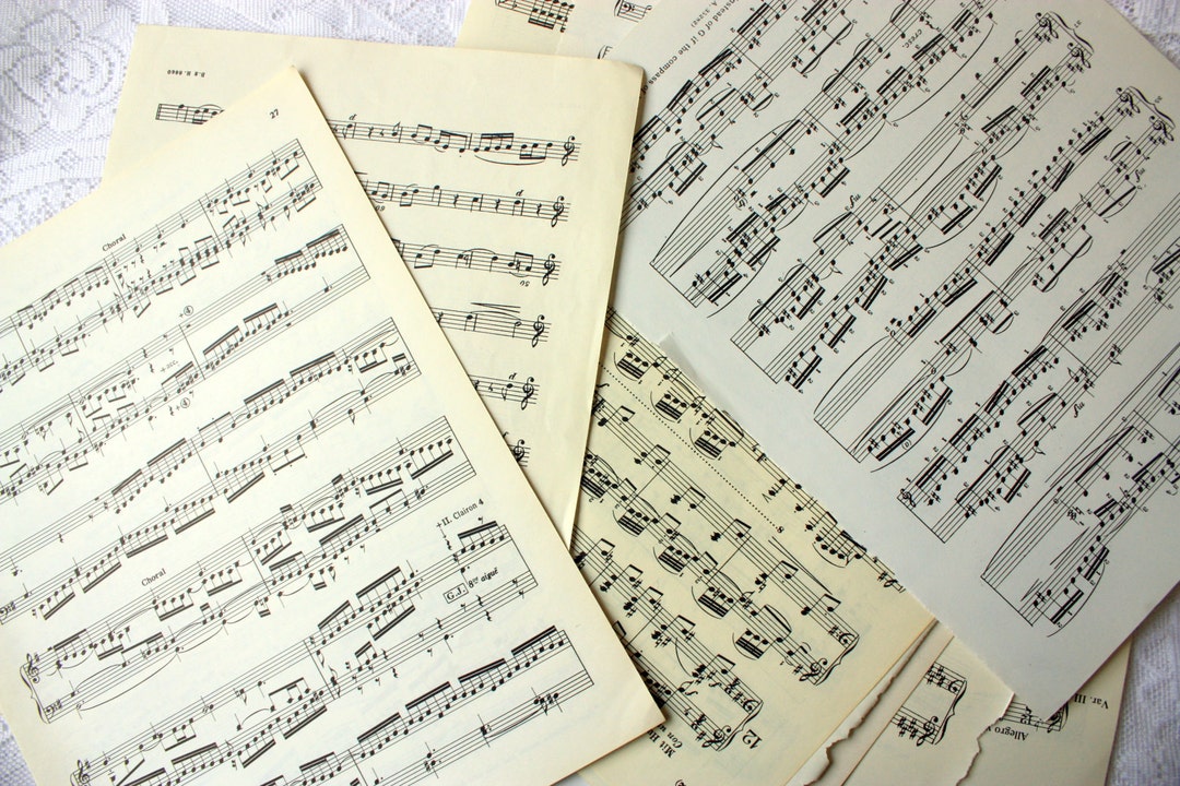 20 Vintage Music Pages, Music Sheets, Vintage Music Paper, Sheet Music ...