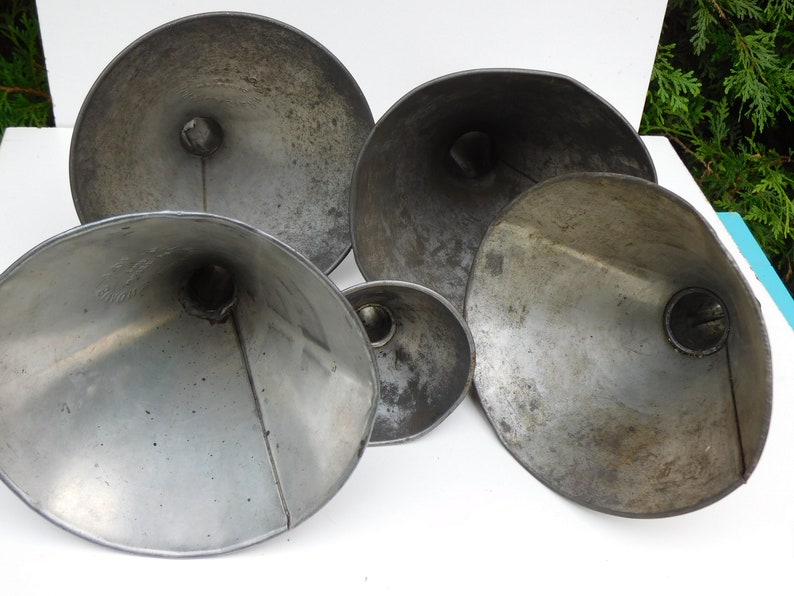 Metal Funnel, Tin Funnel, Vintage Funnel, Vintage Tool, Galvanized ...