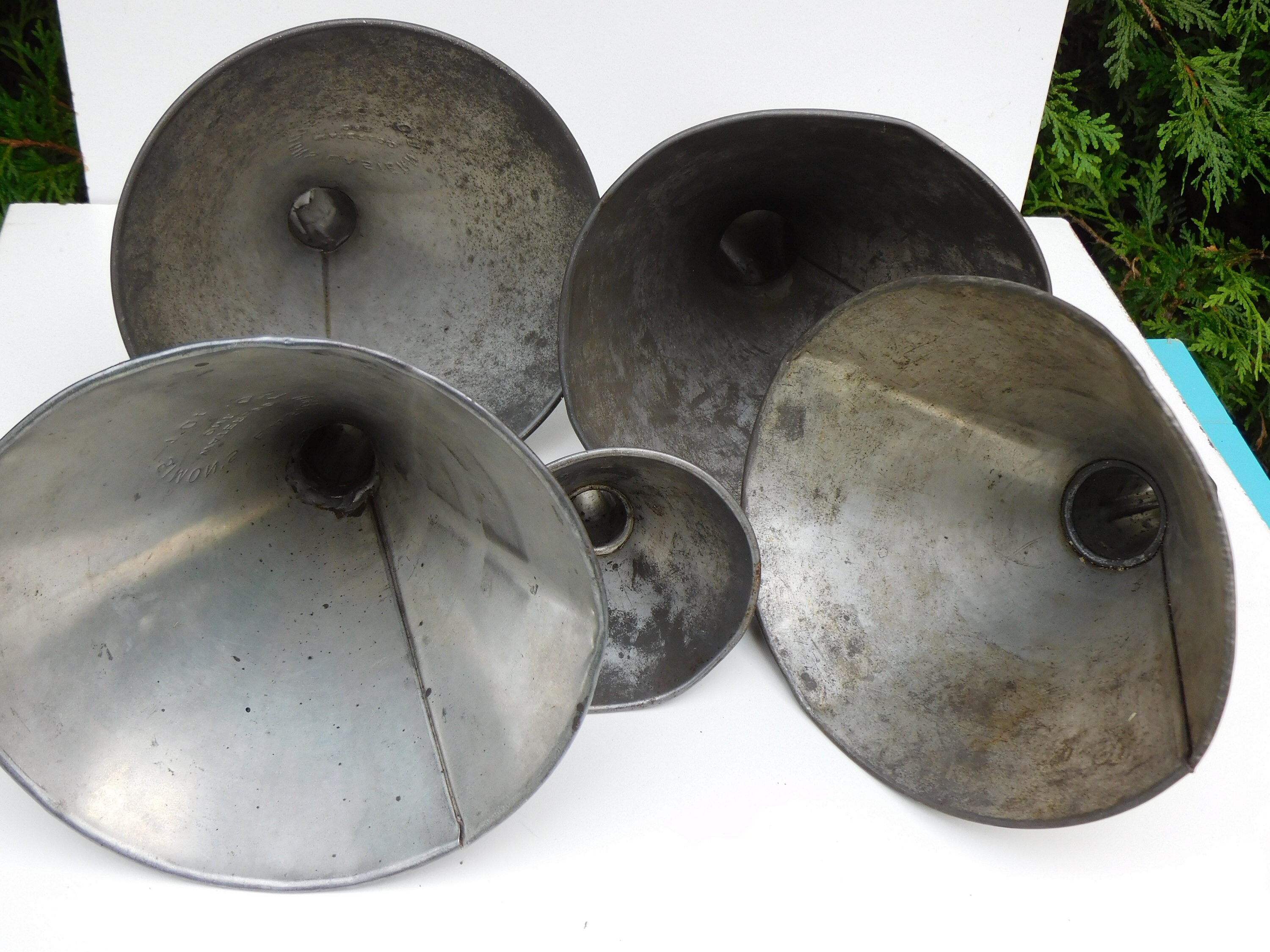 Metal Funnel, Tin Funnel, Vintage Funnel, Vintage Tool, Galvanized ...