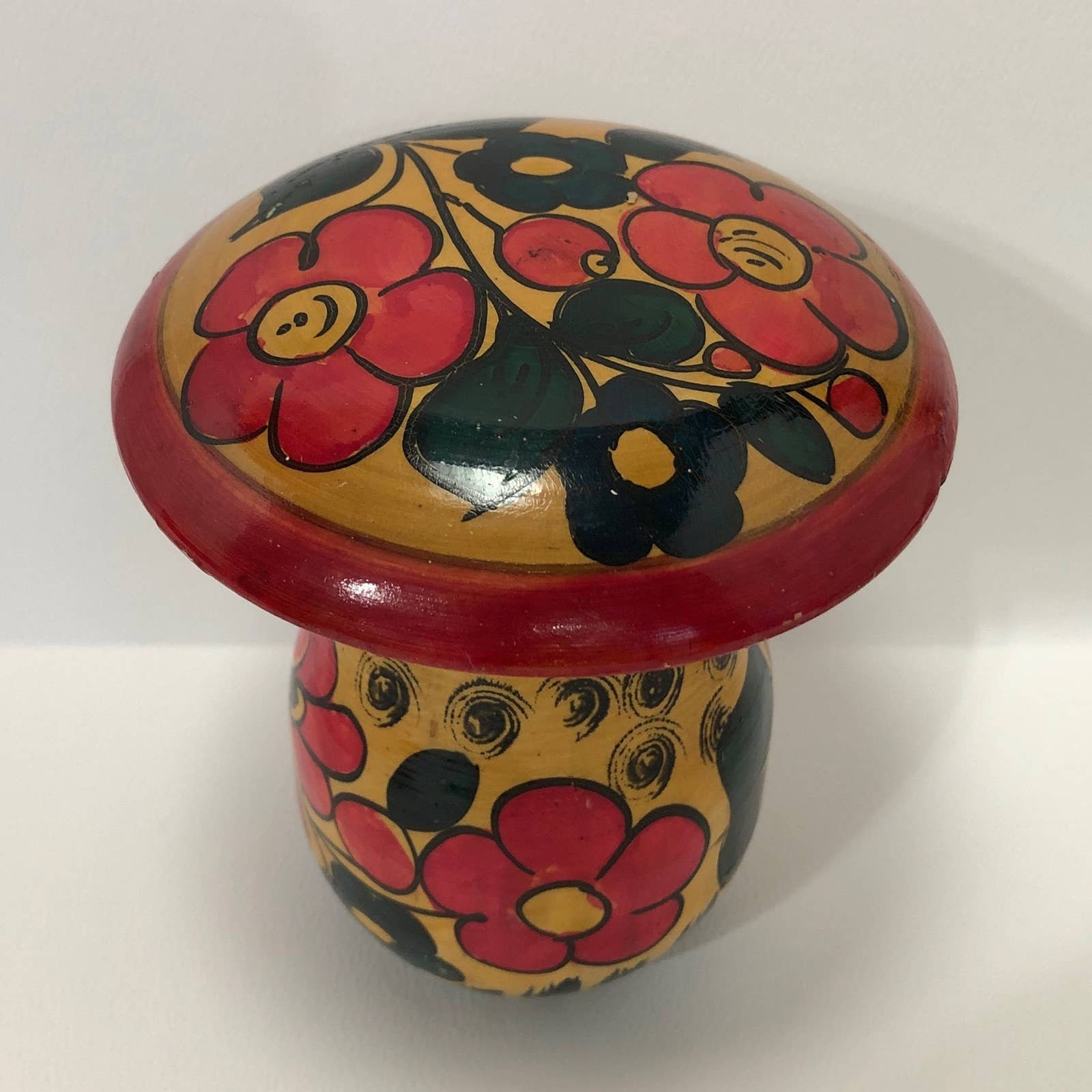 Rare Vintage Mushroom Matryoshka Jar POLKHOV MAIDAN Cottagecore Antique ...