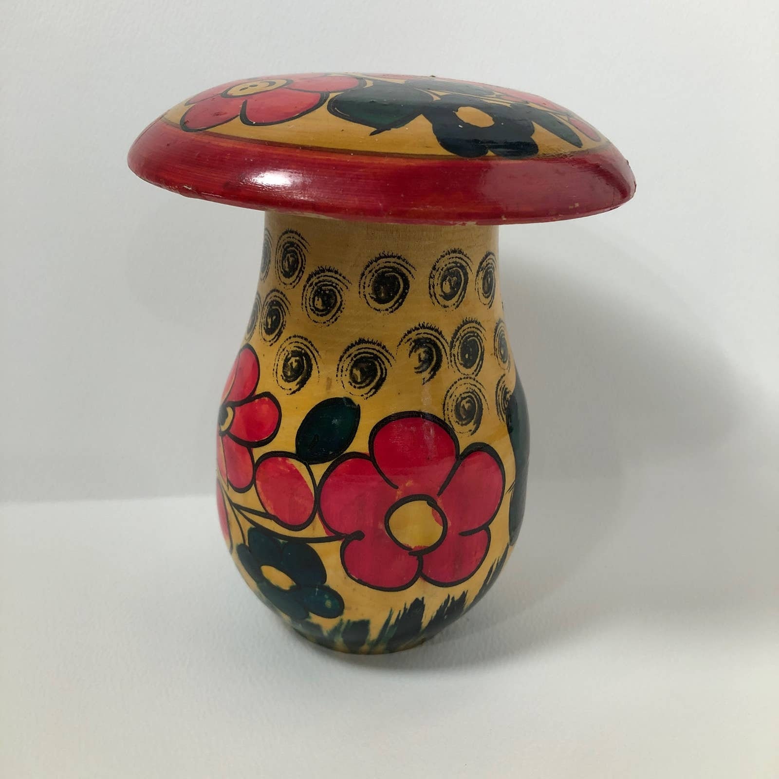 Rare Vintage Mushroom Matryoshka Jar POLKHOV MAIDAN Cottagecore Antique ...