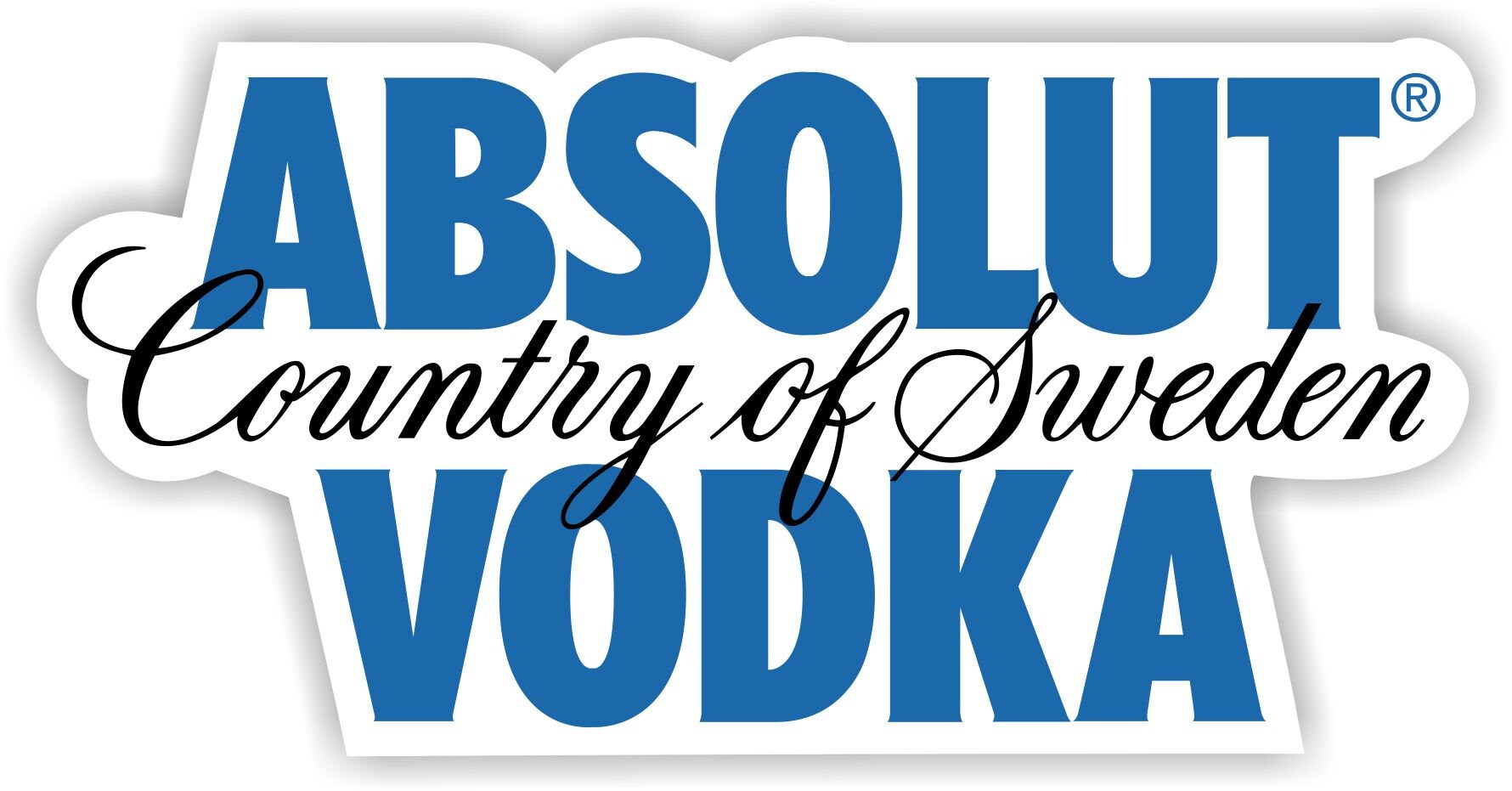 Absolut Vodka Vinyl Sticker Decal logo full color Bar Man | Etsy