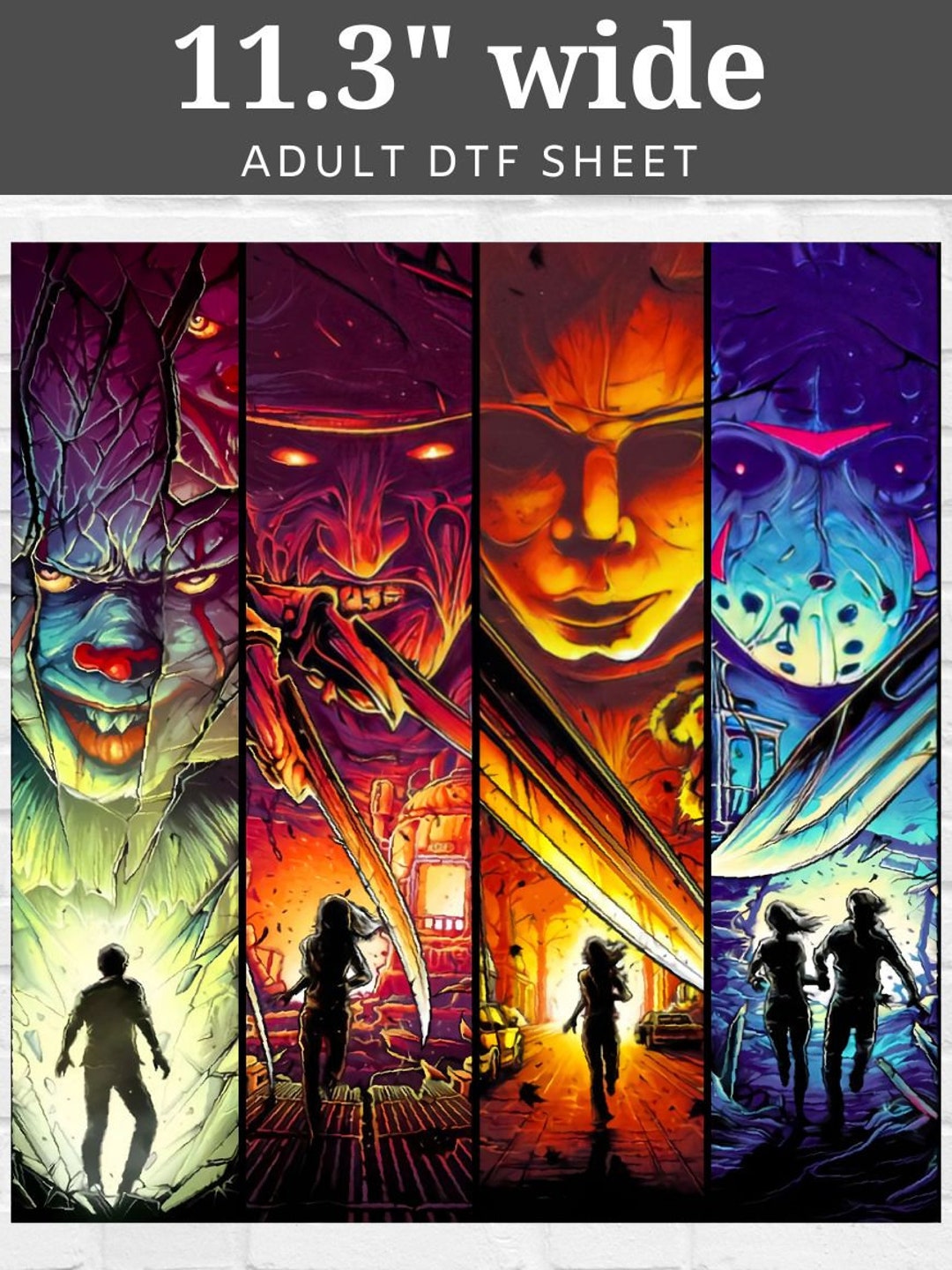 Ready to Press Horror Float Movie Transfer Halloween Camp DTF Print ...