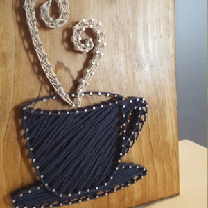 Coffee Cup String Art Handmade - Etsy