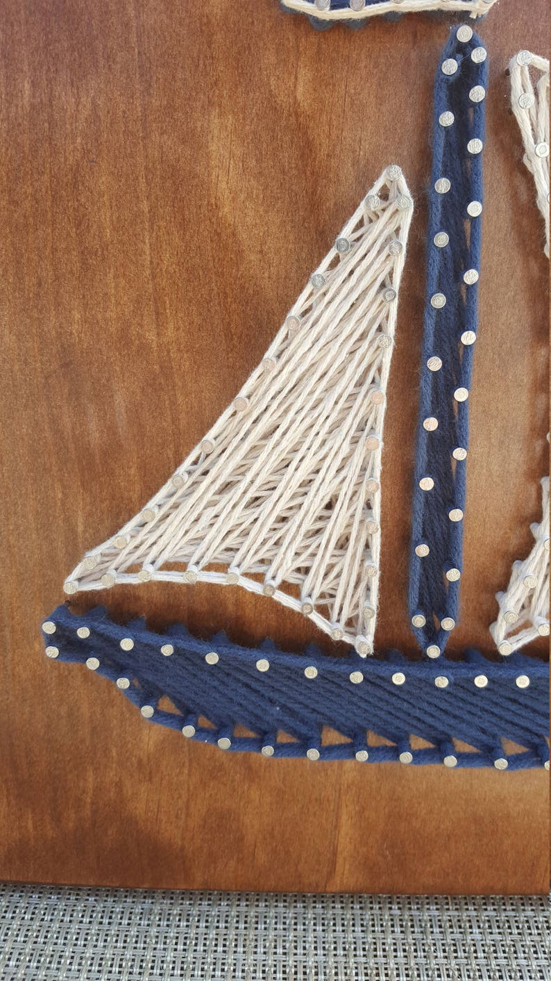 Sailboat String Art Handmade Nautical Etsy