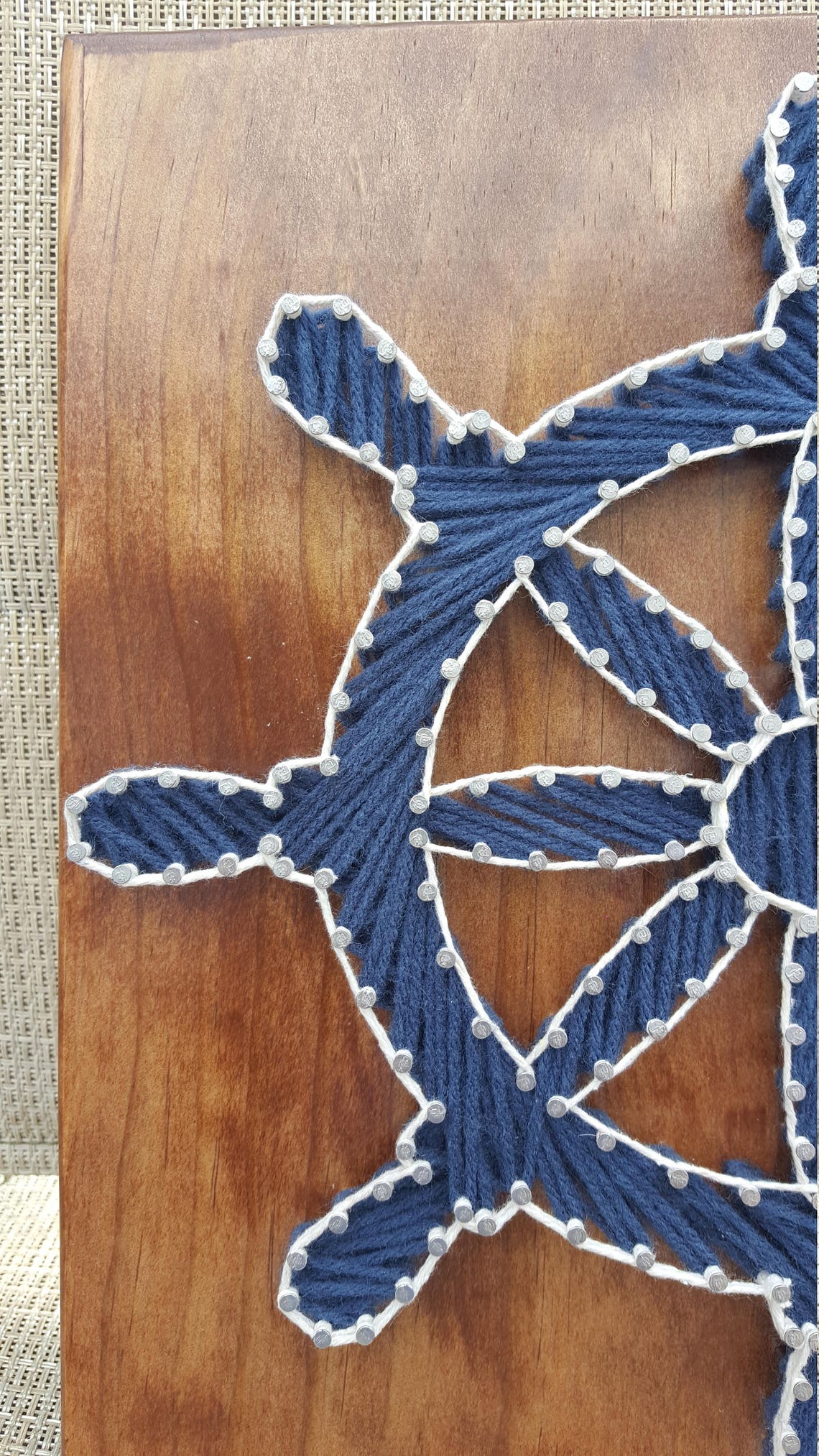 Captain's Wheel String Art Cape Cod Blue | Etsy