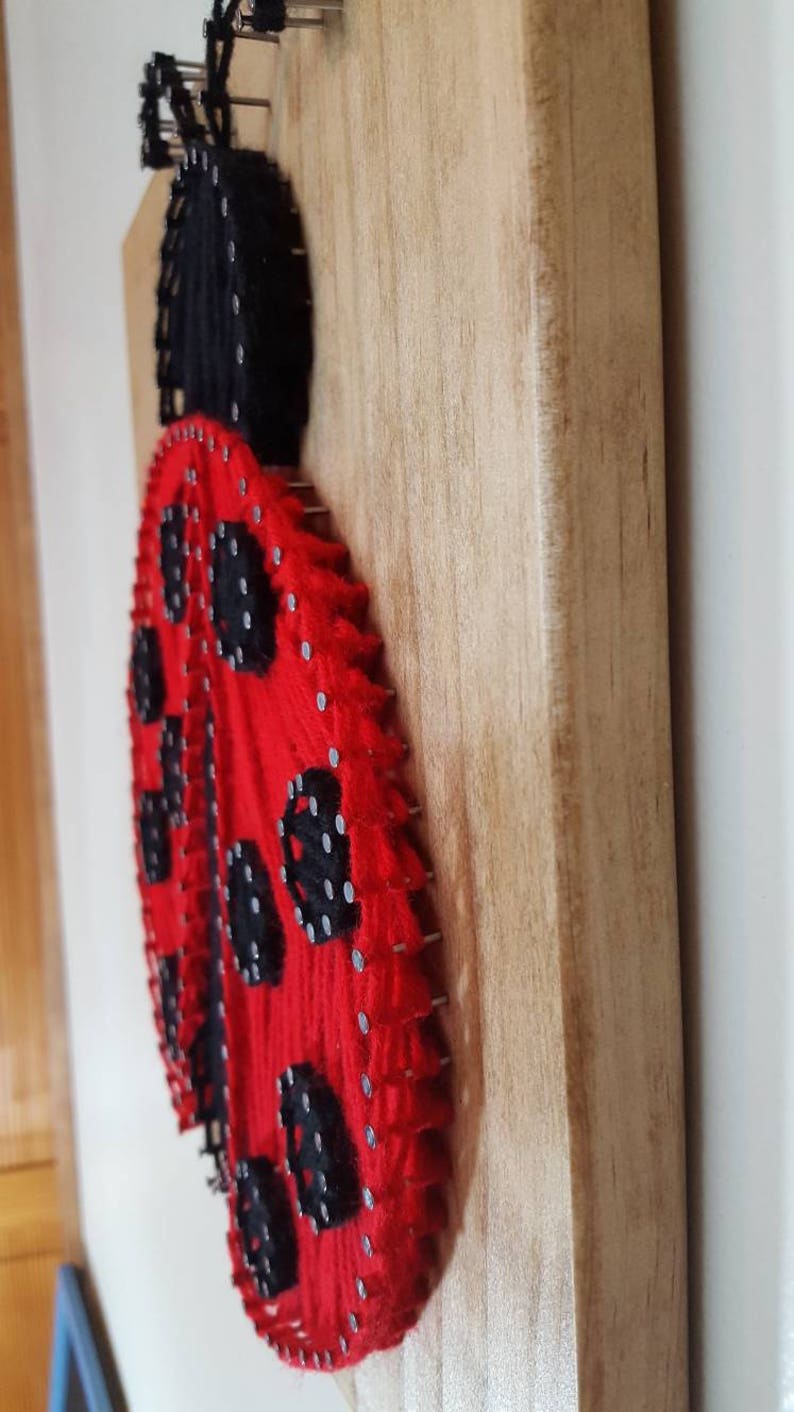 Handmade Ladybug String Art Cute Wall Decor | Etsy
