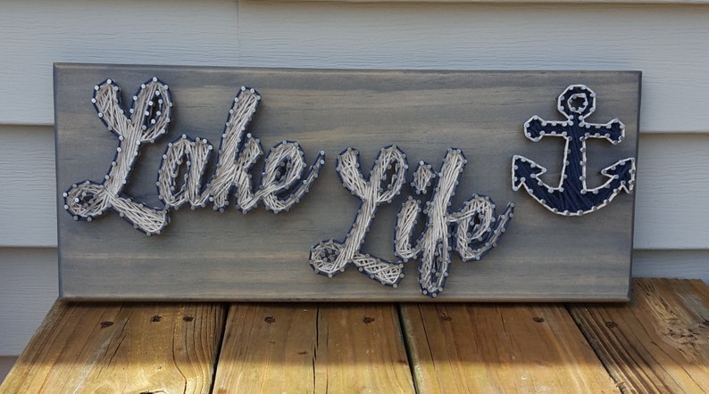 Lake Life String Art Handmade Original Artwork | Etsy