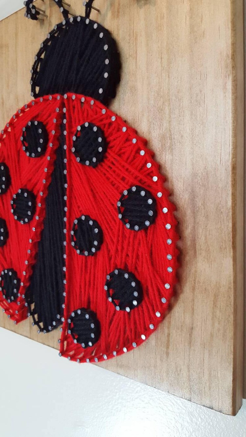 Handmade Ladybug String Art Cute Wall Decor | Etsy