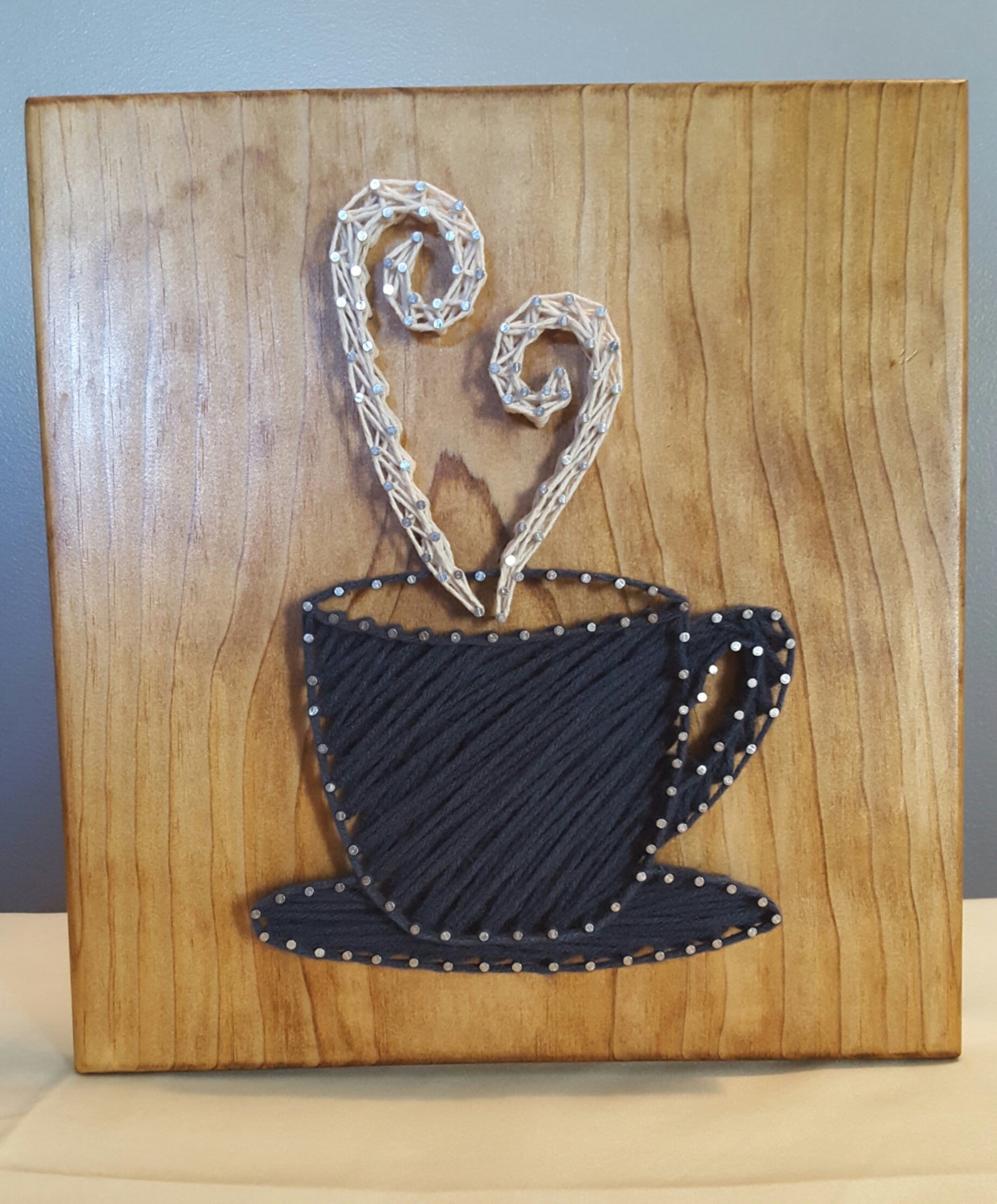 Coffee Cup String Art Handmade - Etsy