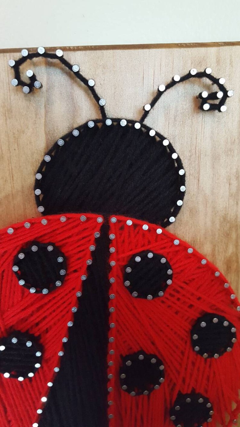 Handmade Ladybug String Art Cute Wall Decor | Etsy