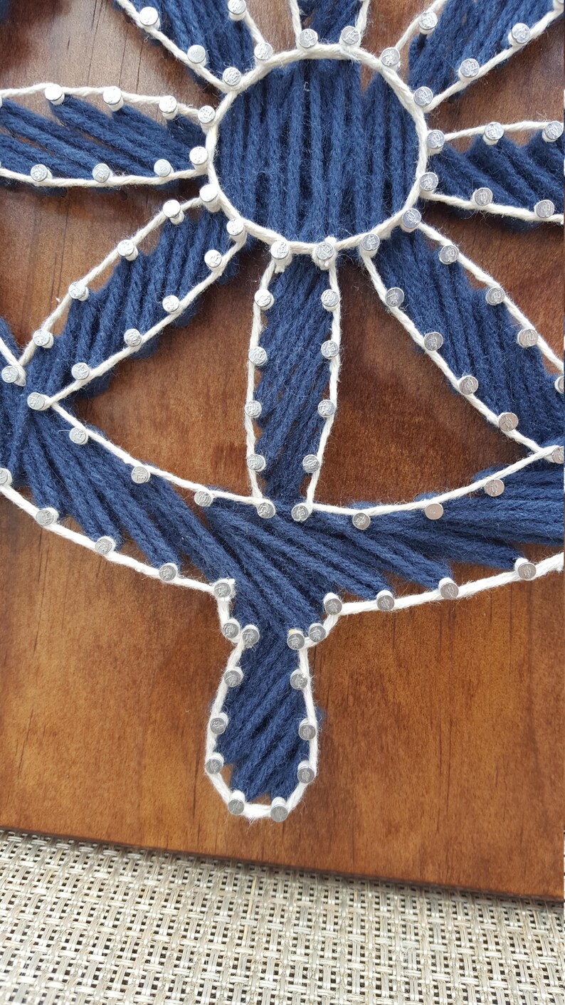 Captain's Wheel String Art Cape Cod Blue | Etsy